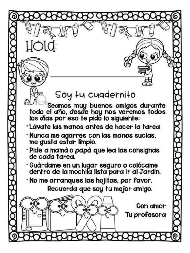 Caratula para Pintar Editable | PDF