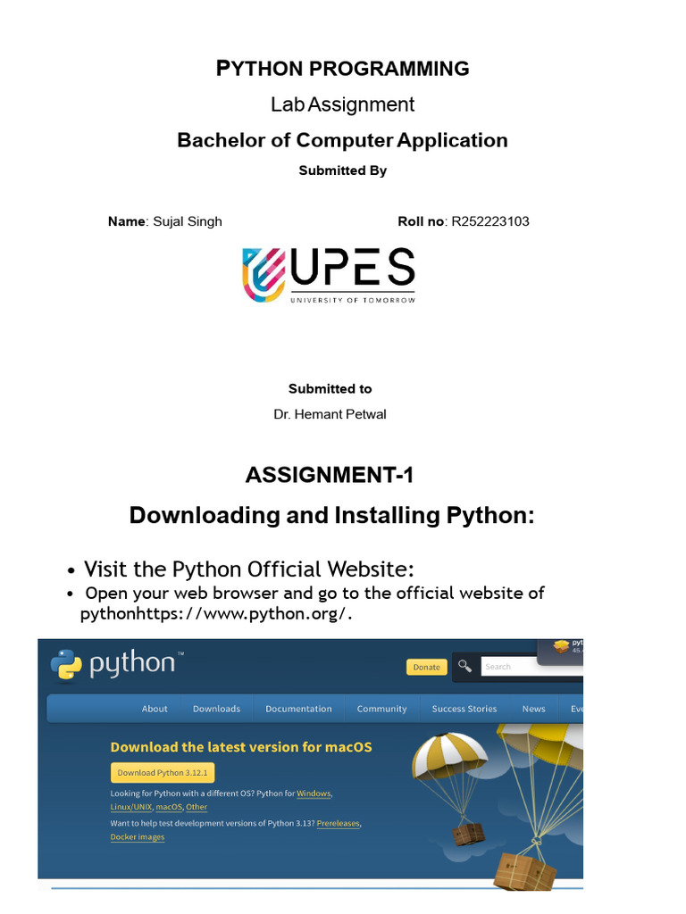Python Assignment 1,2,3,4,5,6,7,8 | PDF | String (Computer Science ...