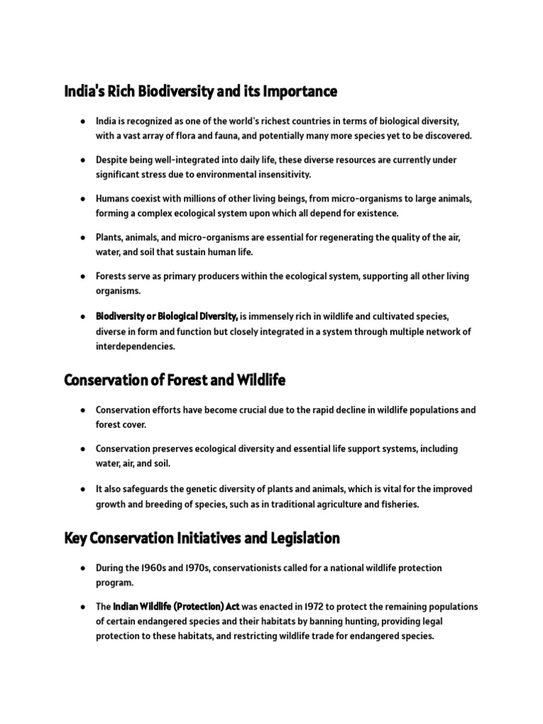 Forest and Wildlife | PDF | Conservation Biology | Biodiversity
