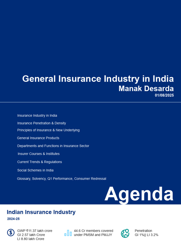Overview of India's General Insurance Sector | PDF | Insurance ...