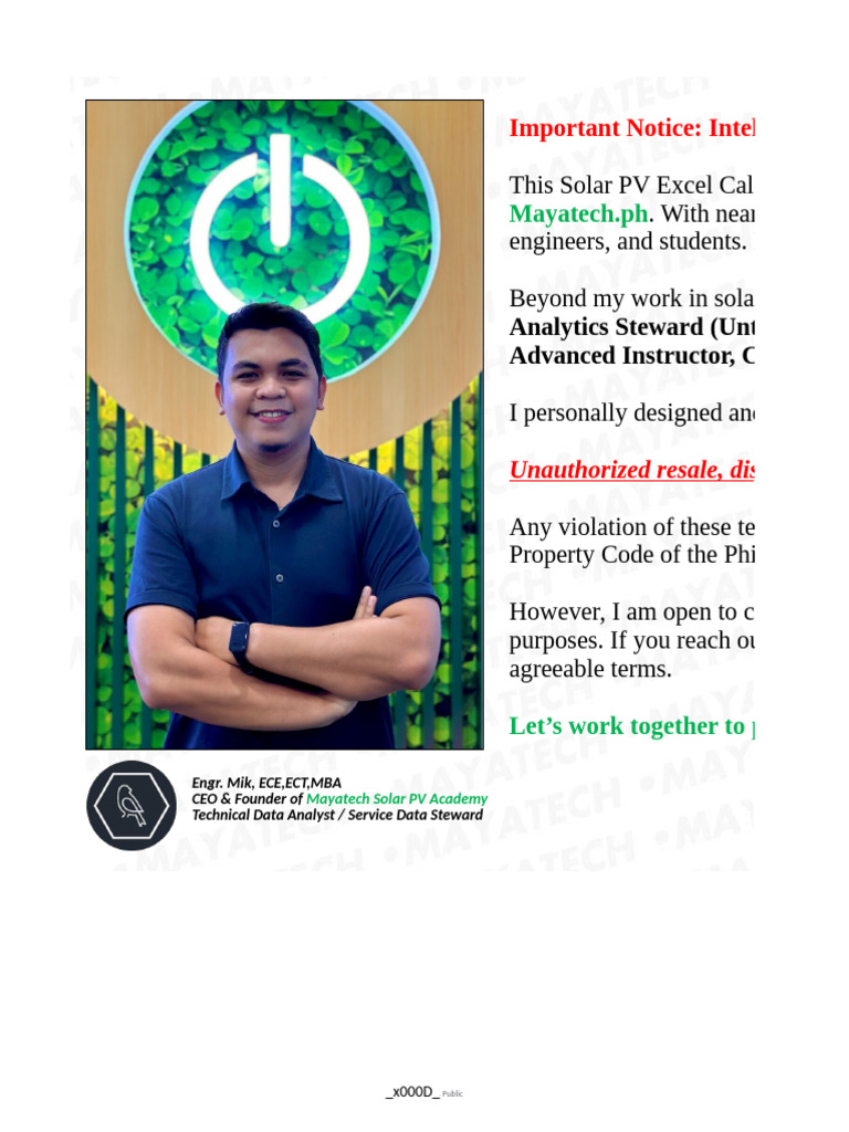 Solar PV Calculator 01.04 U6ussv | PDF | Photovoltaics | Solar Panel