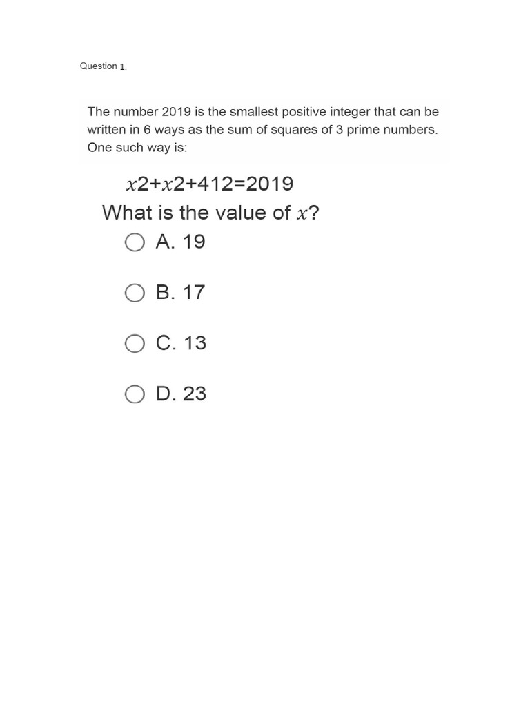 Answer Key for 25 Questions | PDF