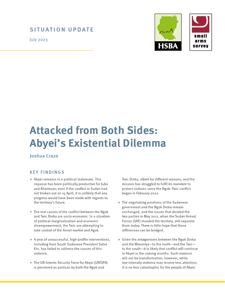 Abyei's Ongoing Conflict Analysis | PDF | South Sudan | Sudan