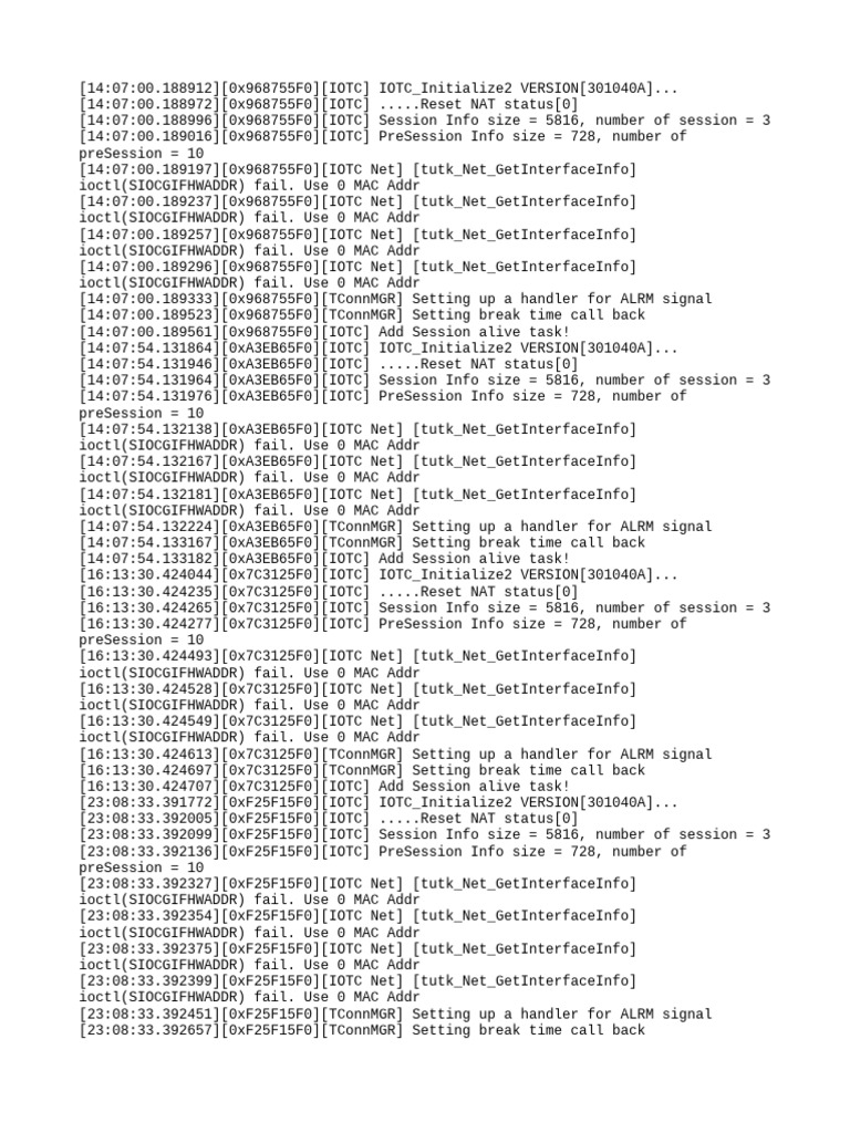 Iotcapis Log | PDF | Computer Architecture | Computer Engineering