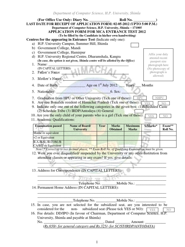 Application_Form_for_MCA-20121.pdf | University And College Admission ...