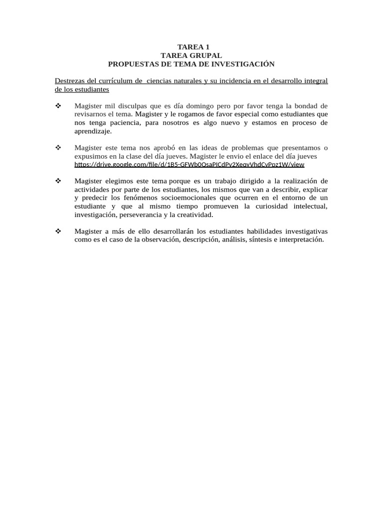 TAREA 1 GRUPO 1 | PDF