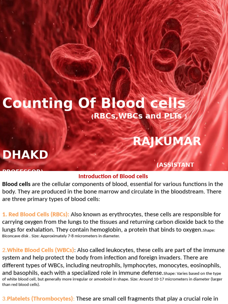 Blood Cell Counting Methods Explained | PDF | White Blood Cell | Blood Cell