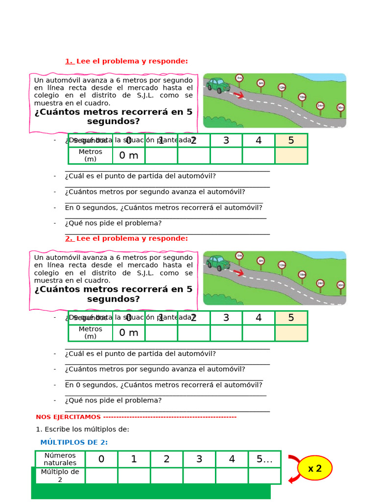 Ficha Mate Juev 21 Los Multiplos FB Maestras de Primaria Peru 933623393 ...