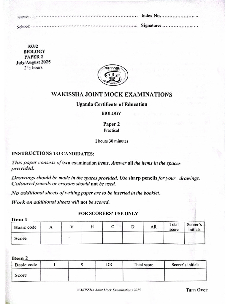 Uce Wakisha Bio 2 2025 | PDF