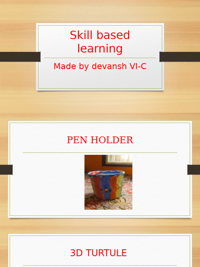 Skill Based Learning | PDF