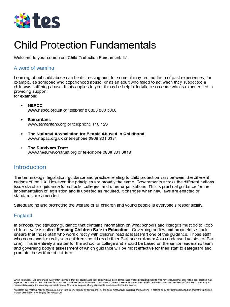 CPF_module_PDF | PDF | Child Protection | Child Abuse
