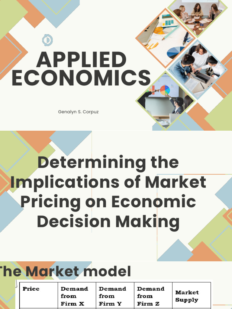 Plications of Market Pricing On Economic Decision Making 1 | PDF ...