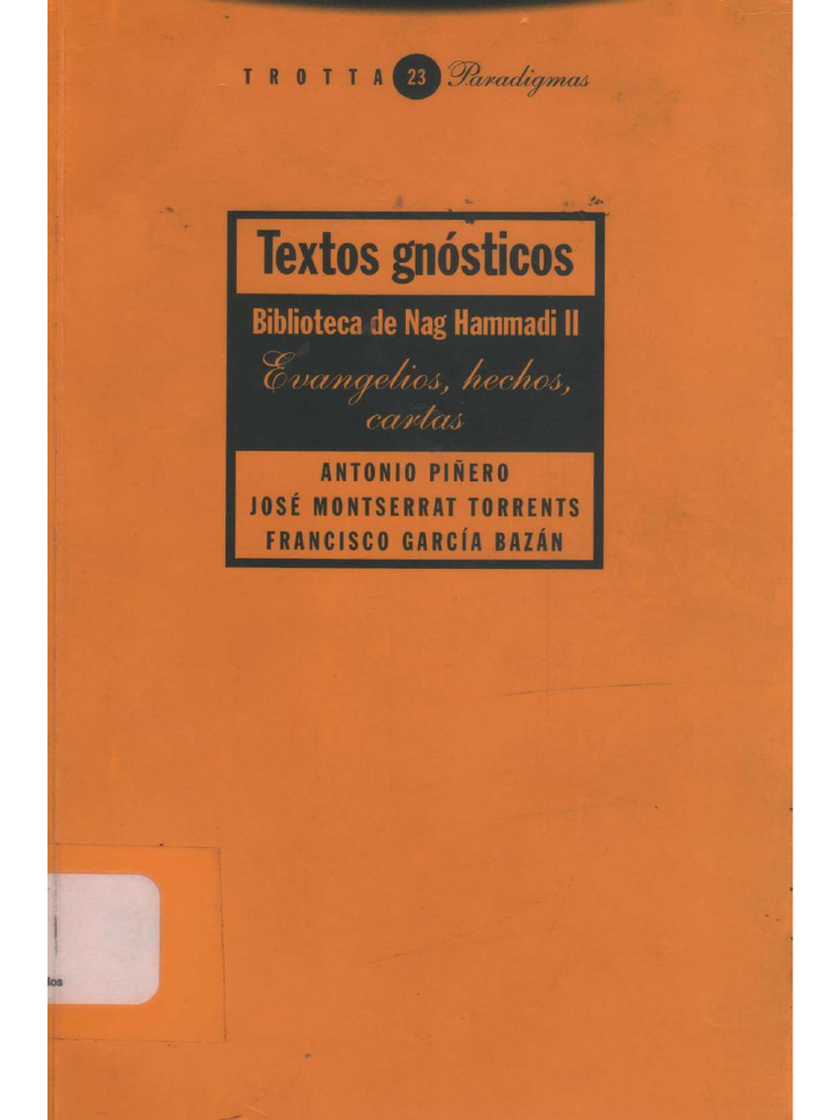 Textos Gnósticos - Biblioteca de Nag Hammadi | PDF