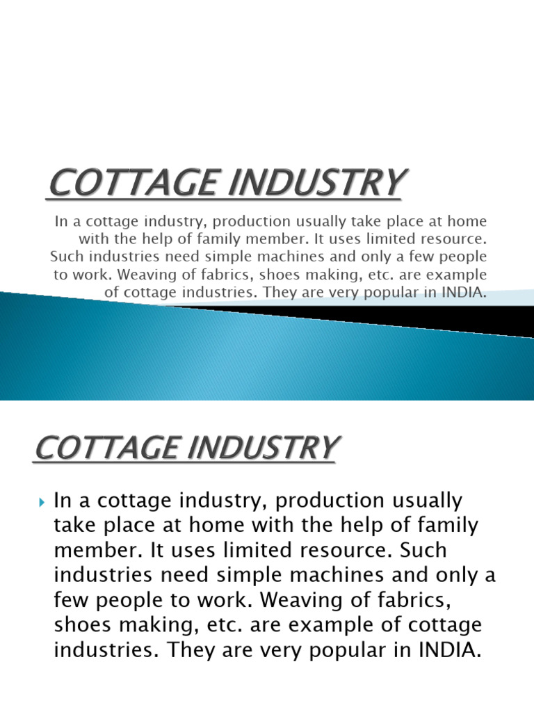 Cottage Industries in India | PDF