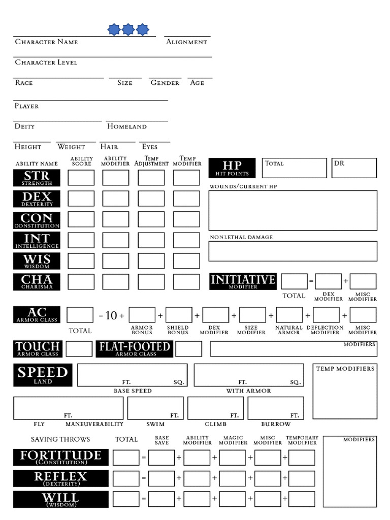 Character Sheet A5 | PDF