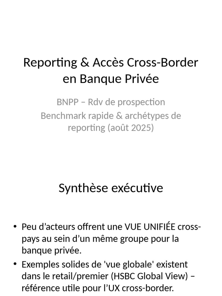 BNPP Prospection CrossBorder Reporting Aout2025 | PDF | BNP Paribas ...