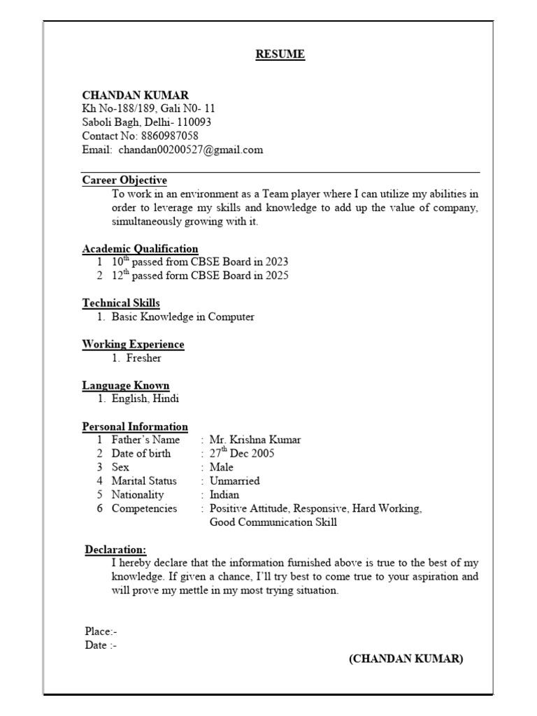 Chandan Resume | PDF