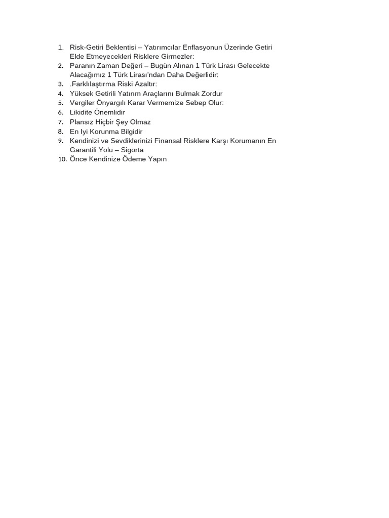 Parasal Zekanın 10 Temel Ilkesi | PDF