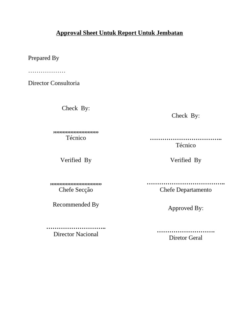 Approval Sheets for Bridge Reports | PDF