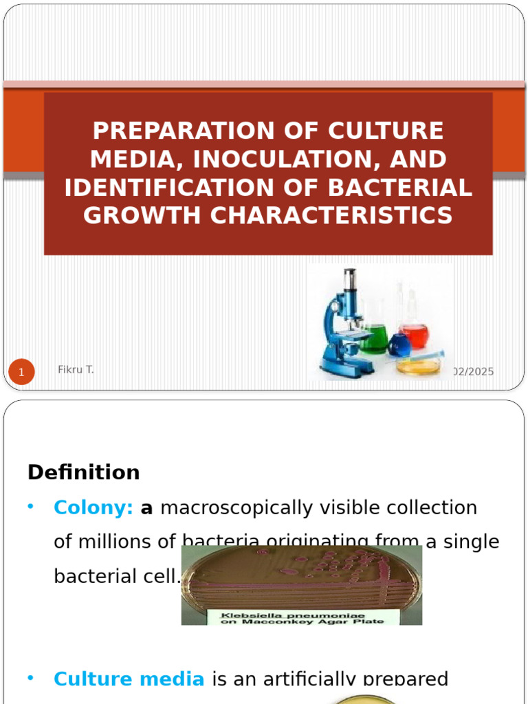 Bacterial Culture Media Preparation Guide | PDF | Agar | Growth Medium