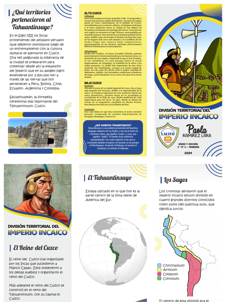 TRIPTICO - Division Territorial Del Imperio Incaico | PDF | Imperio ...