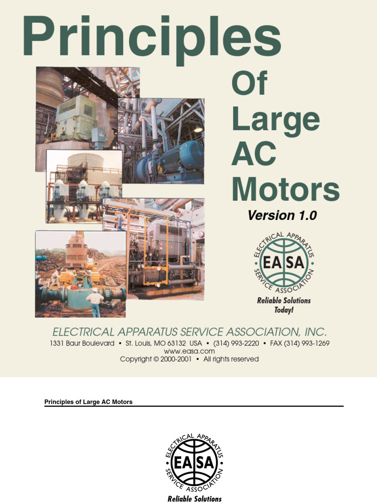 Principles of Large AC Motors Guide | PDF | Electric Motor ...