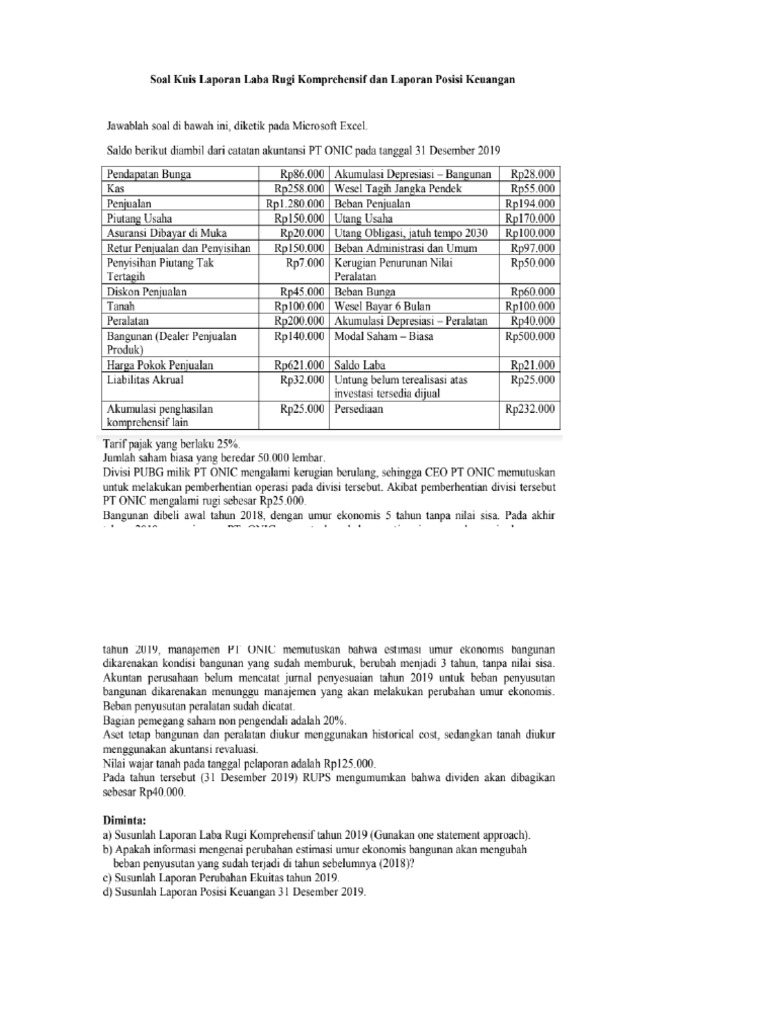 Latihan P2 & P3 - Laporan Laba Rugi & LPK | PDF