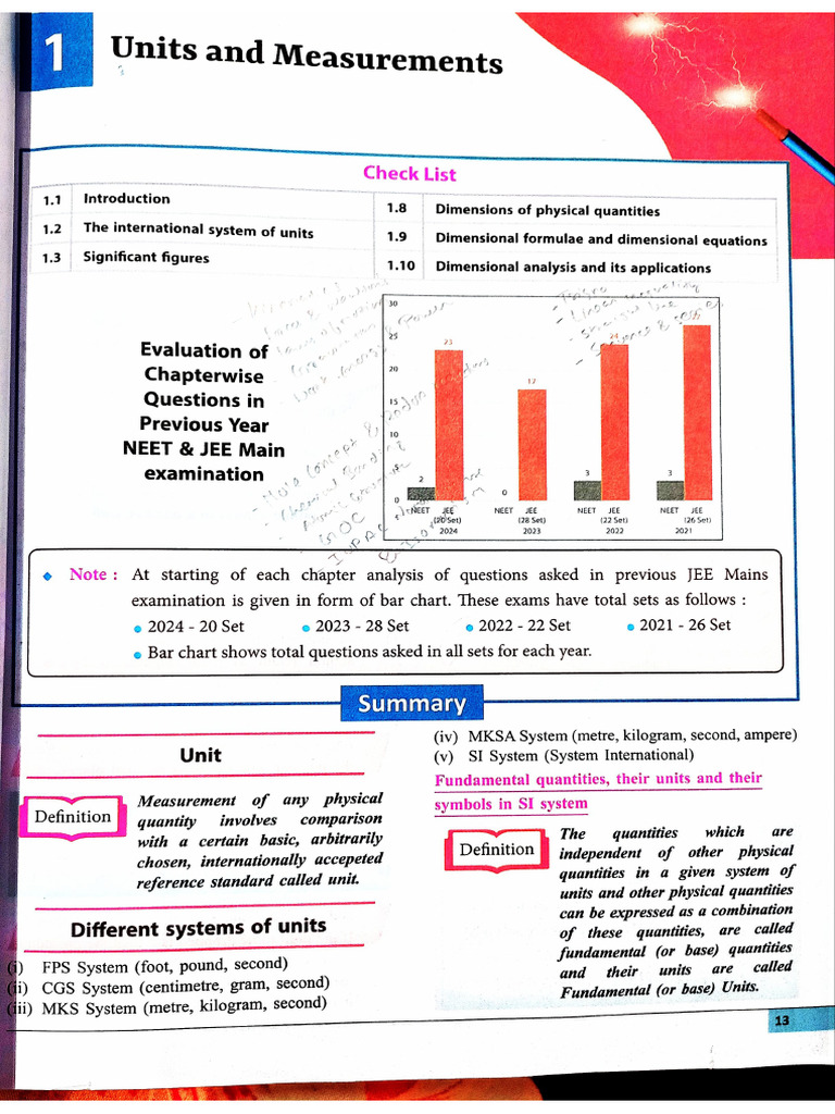 CH 1 Units and Dimensions Physics Class 11 Notes | PDF