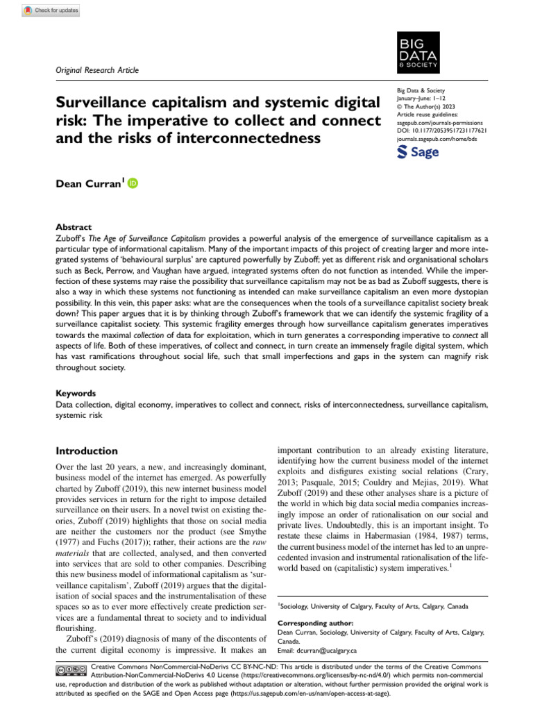 Surveillance Capitalism's Digital Risks | PDF | Capitalism | Internet ...