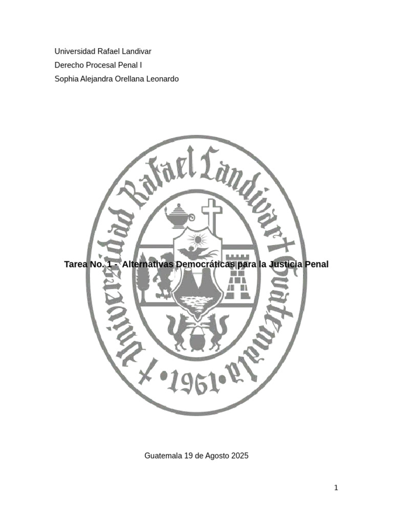 Tarea 1 PP | PDF | Derecho penal | Derechos humanos