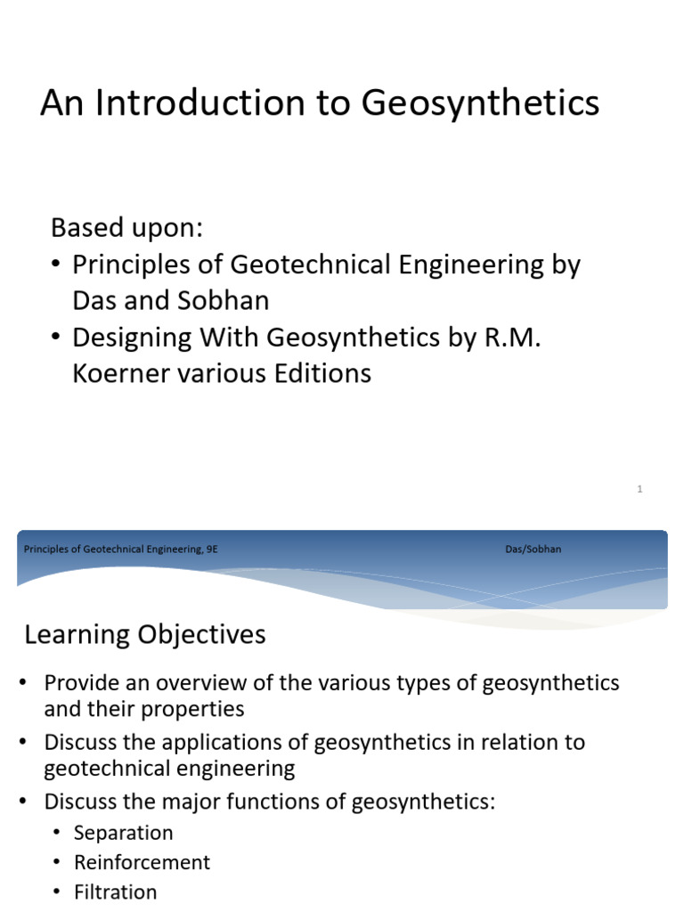 SM-Lec9 - Geosynthetics Overview Long | PDF | Materials
