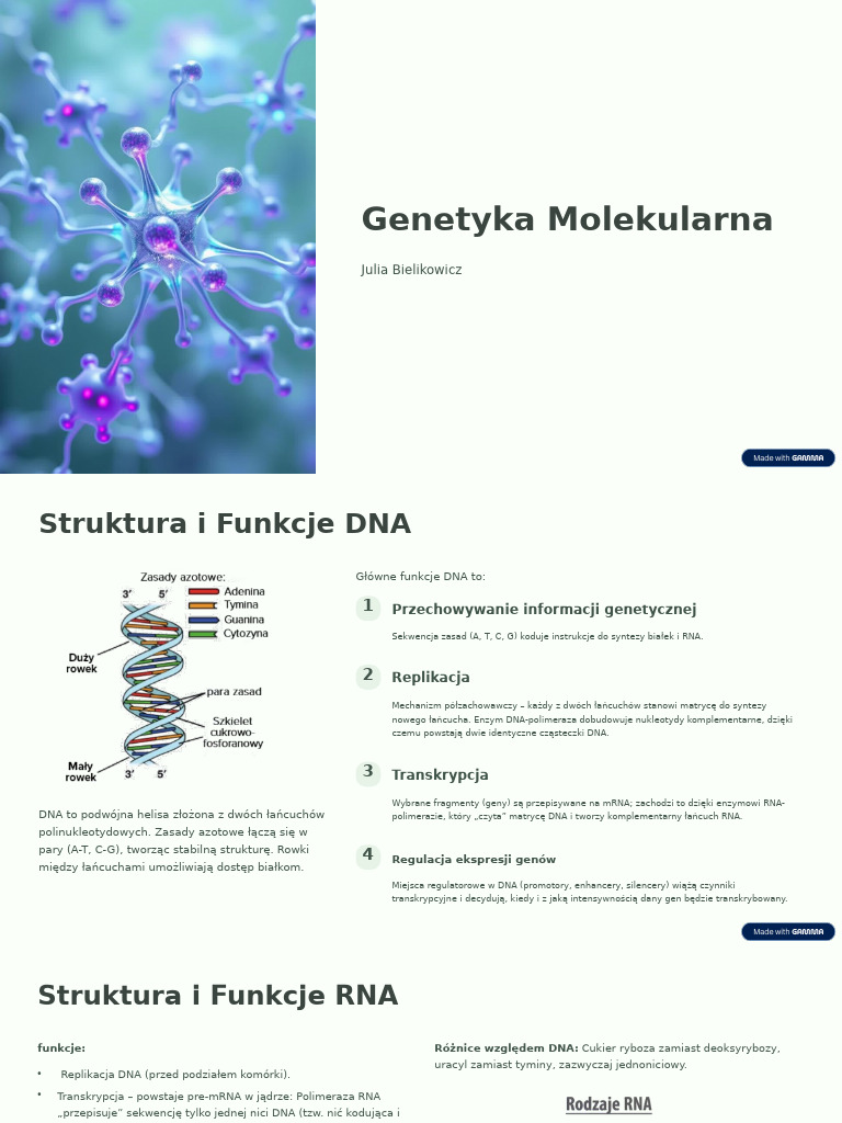 Genetyka Molekularna | PDF