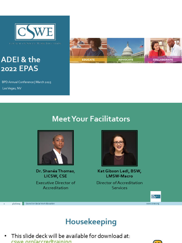 ADEI Standards at 2022 EPAS Conference | PDF | Intersectionality ...