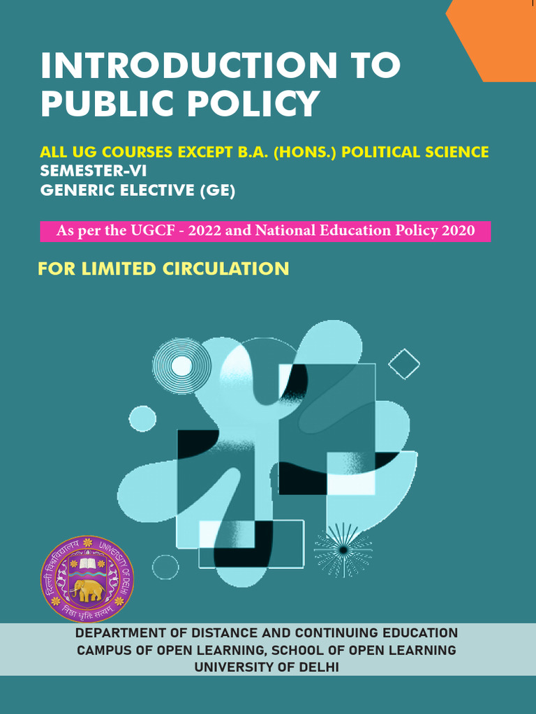Public Policy Syllabus Overview | PDF | Policy | Fiscal Policy