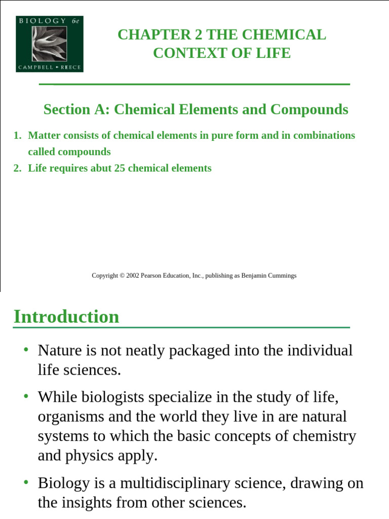 Ap2 ChemicalContextofLife | PDF | Ion | Chemical Bond