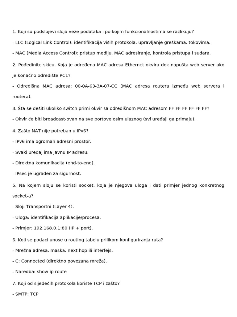 Teorijski - Dio - Odgovori Iz Predmeta Elementi | PDF