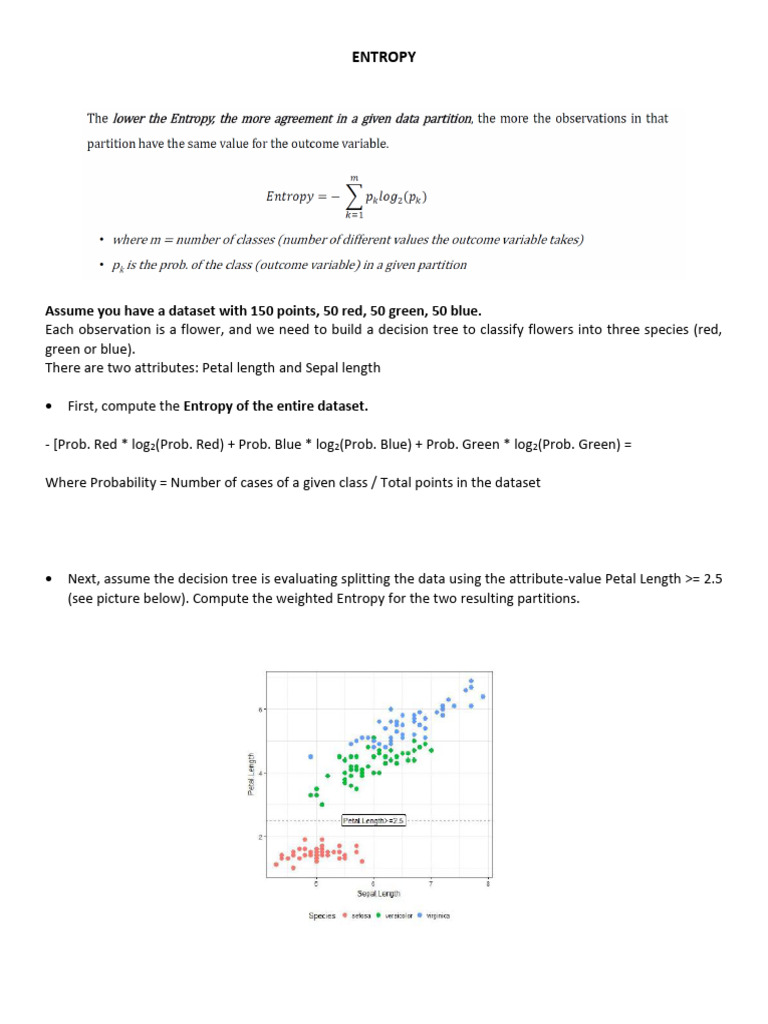Decision Tree Entropy Calculation Guide | PDF | Information Science ...