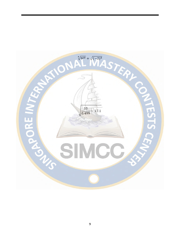 2019 AMO Grade 9+ Key | PDF | Circle | Area