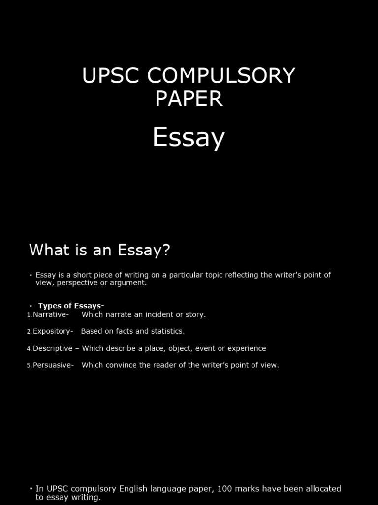 UPSC Essay Writing Guide | PDF