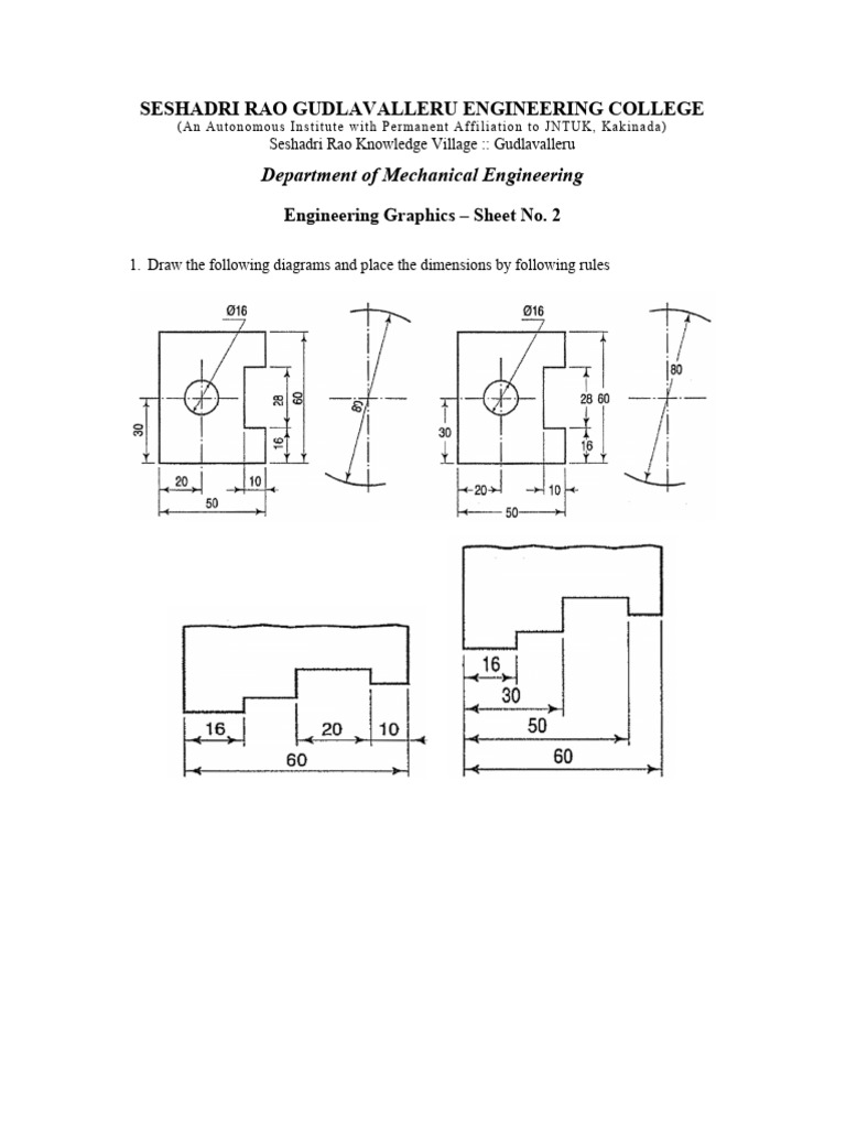 Engineering Graphics Exercises Guide | PDF