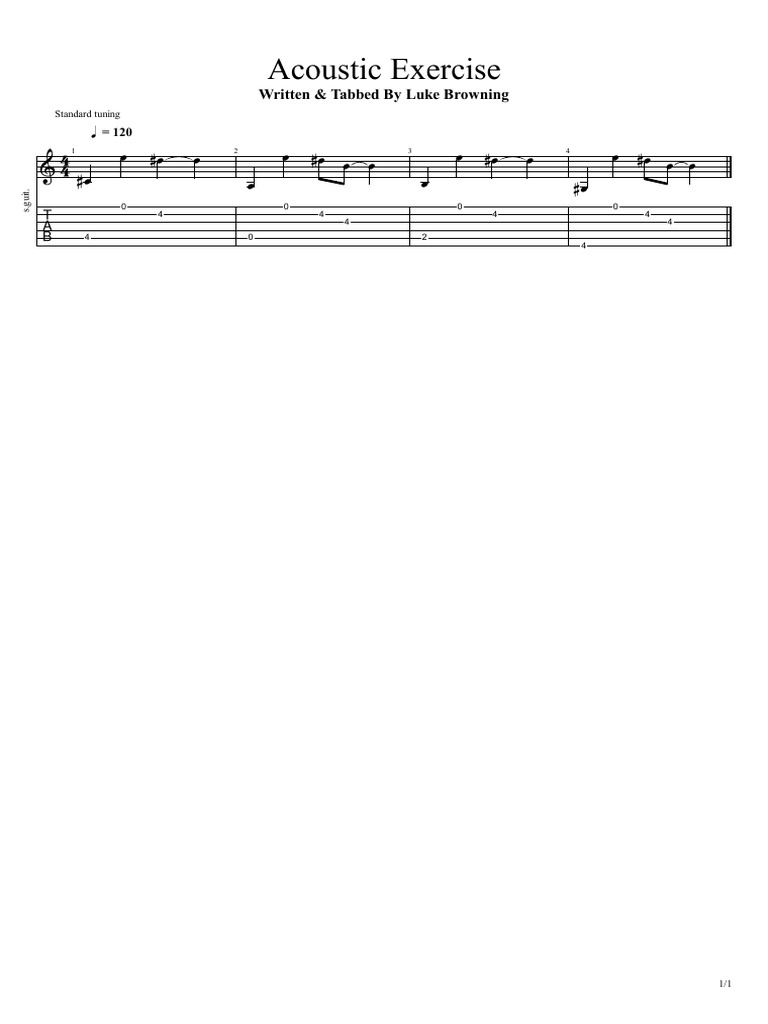 Acoustic Exercise Tabs by Luke Browning | PDF