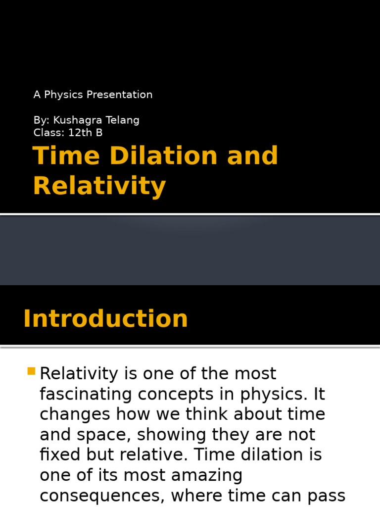 Understanding Time Dilation in Relativity | PDF | Special Relativity | Time