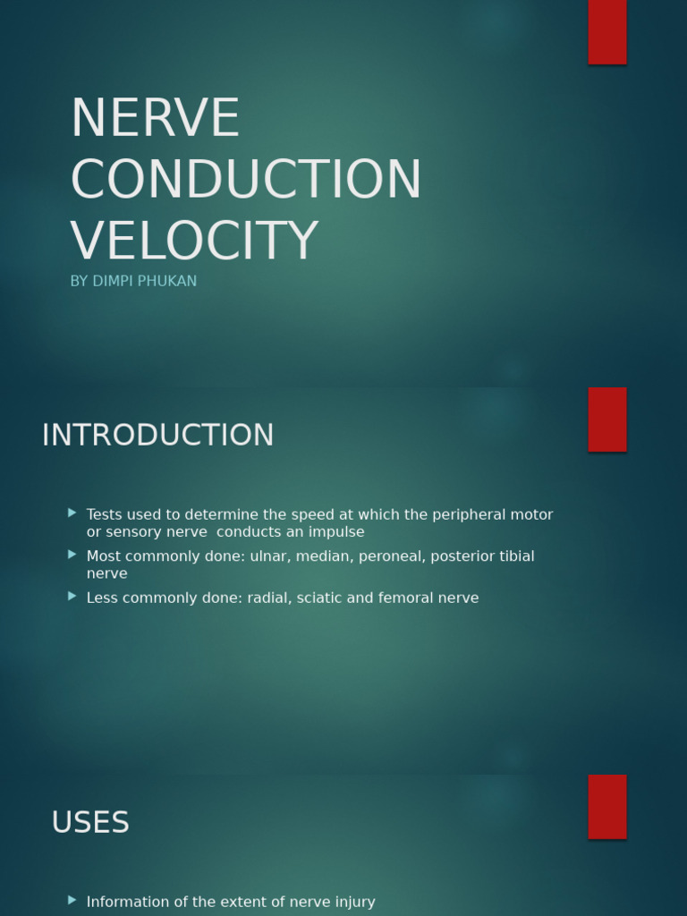 Nerve Conduction Velocity Testing Guide | PDF | Physiology | Nervous System