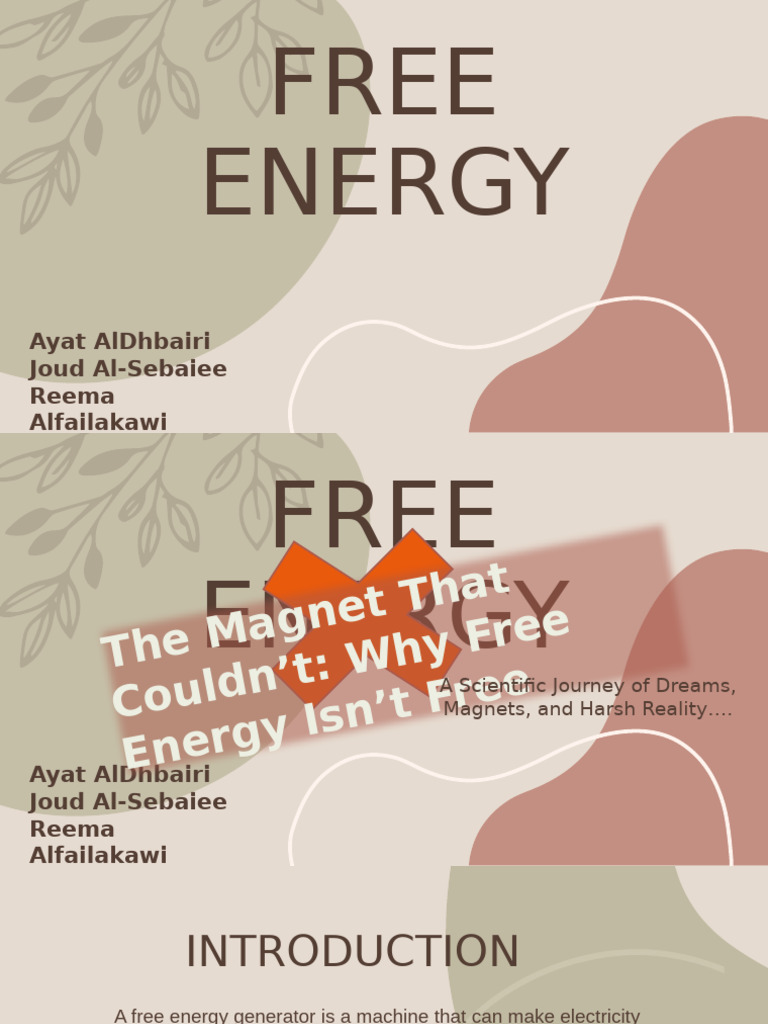 Free Energy 6 Grade | PDF | Electric Motor | Electricity