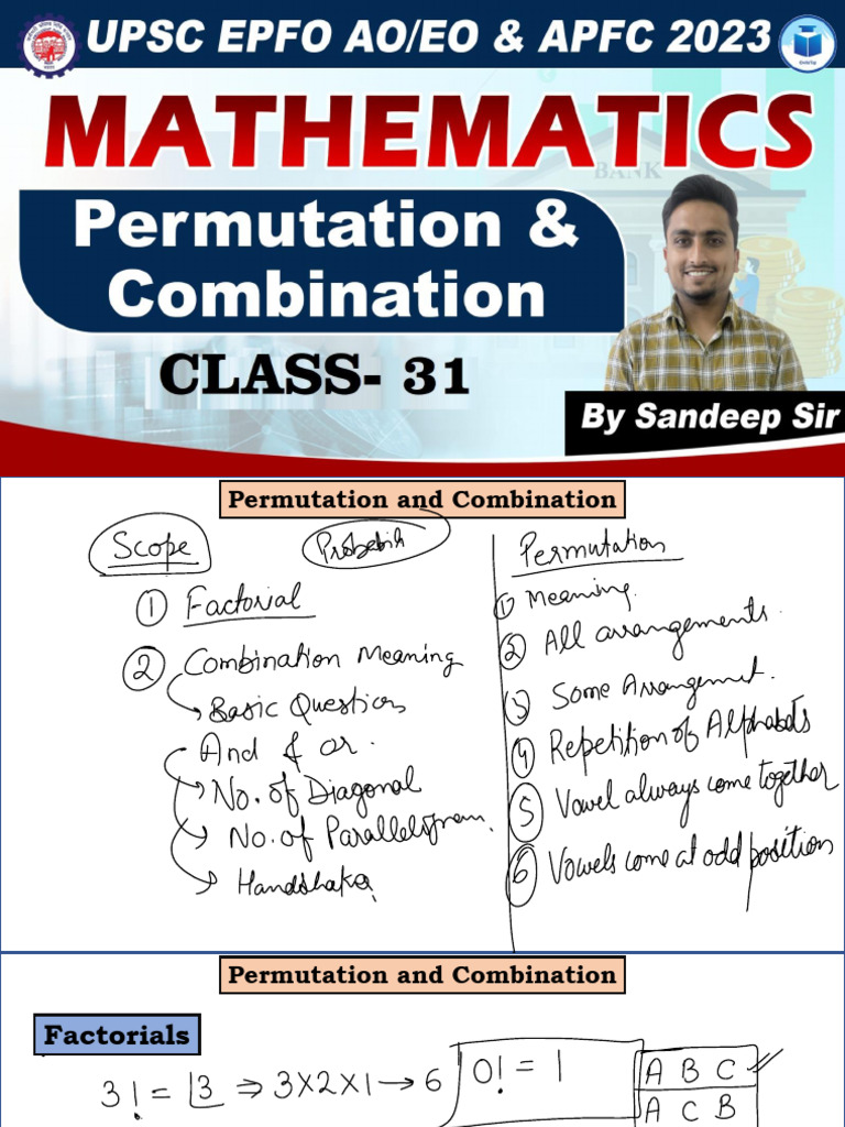 Permutation and Combinations | PDF