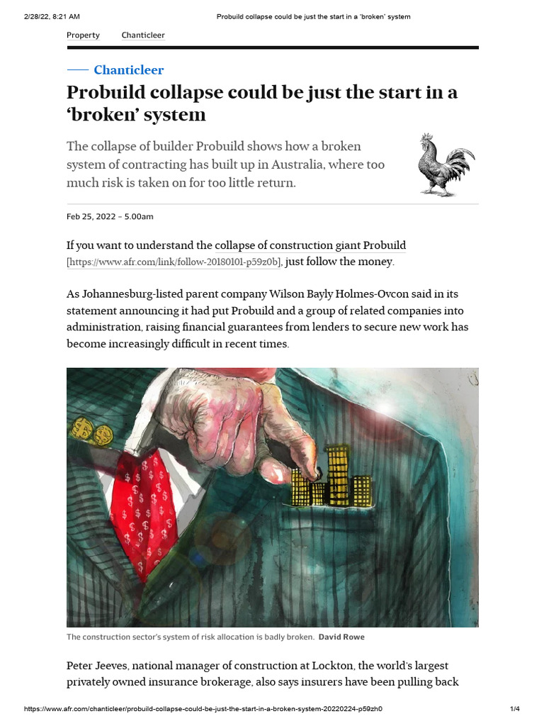 Probuild Collapse: A Broken System Analysis | PDF | Insurance | Economies
