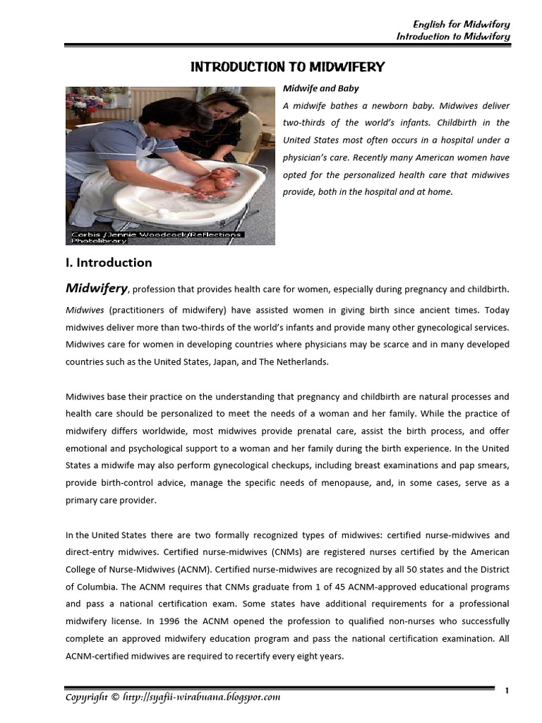 Introduction to Midwifery Overview | PDF | Midwife | Midwifery