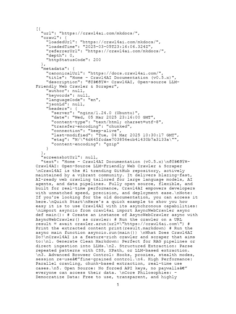 Crawl4ai Docs | PDF | Java Script | Proxy Server