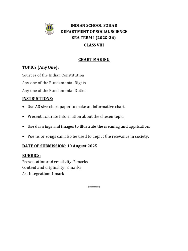 Class Viii - Sea Term I (2025-2026) | PDF