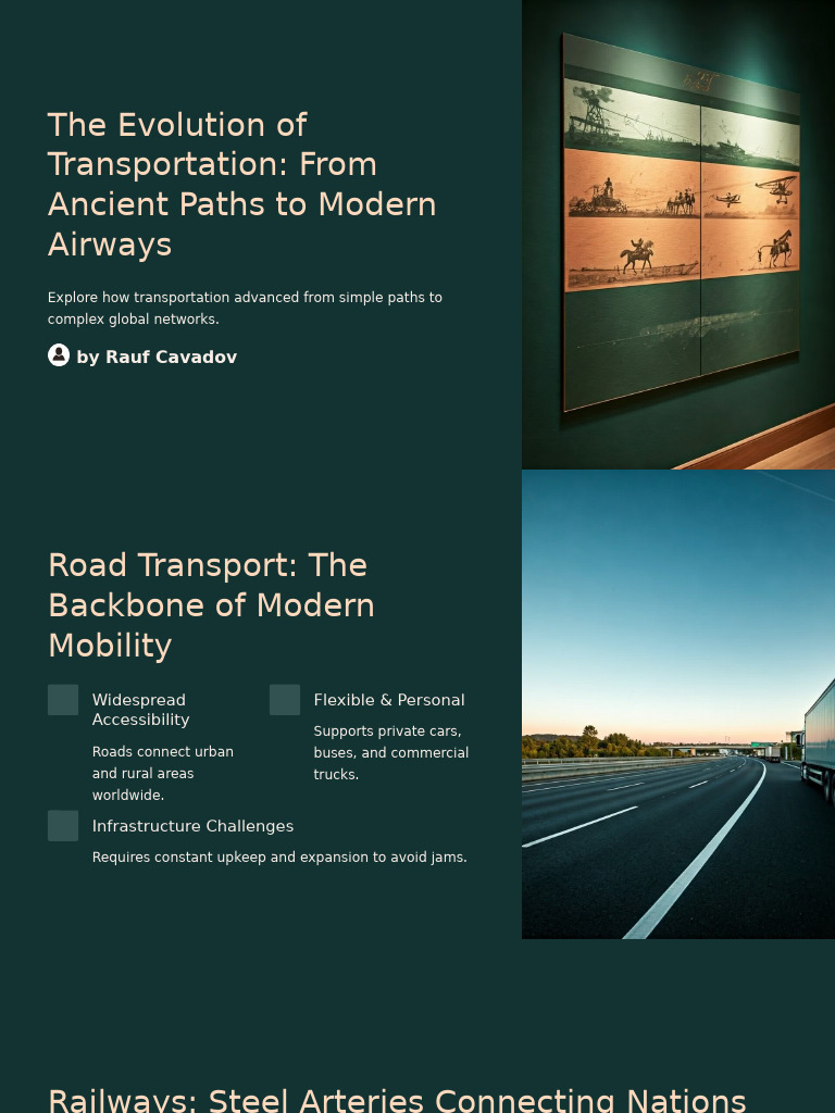 The Evolution of Transportation From Ancient Paths To Modern Airways ...